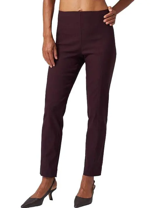 FRANNE GOLDE Slim Ankle Pant - Black Cherry