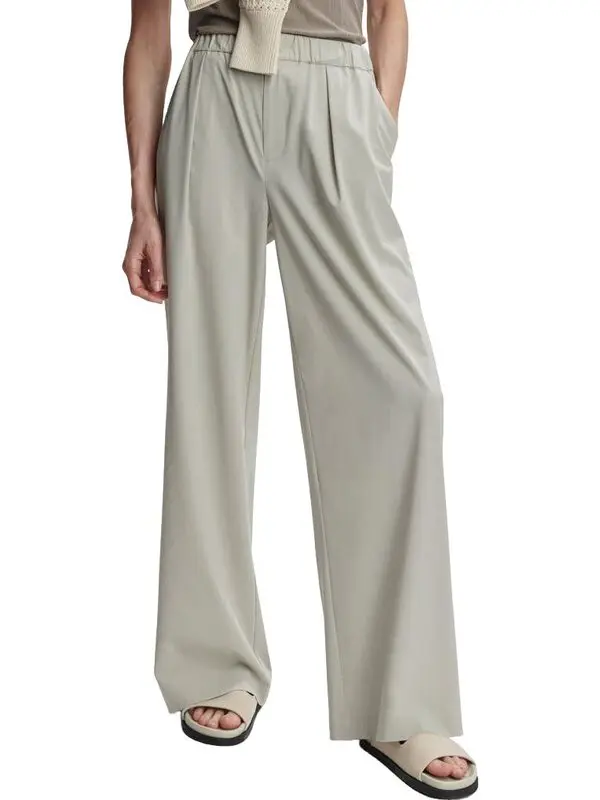 Varley Kayson Wide Leg Trousers - Sage Grey