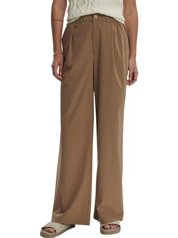 Varley Kayson Wide Leg Trousers - Taupe Stone