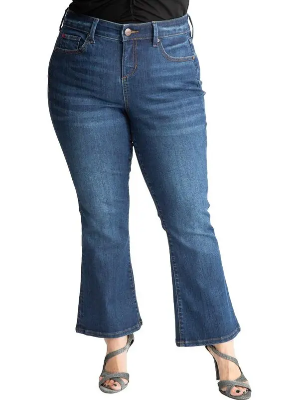 SLINK JEANS High Waist Ankle Flare Jeans - Lily