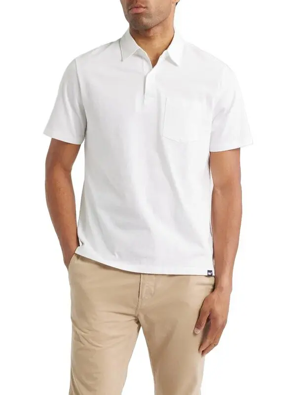 Vineyard Vines Surf Pima Cotton Polo - White Cap