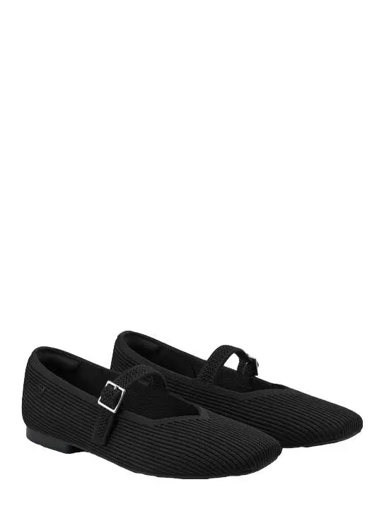 Vivaia Margot Mary-jane Square-toe Ballet Flats - Black