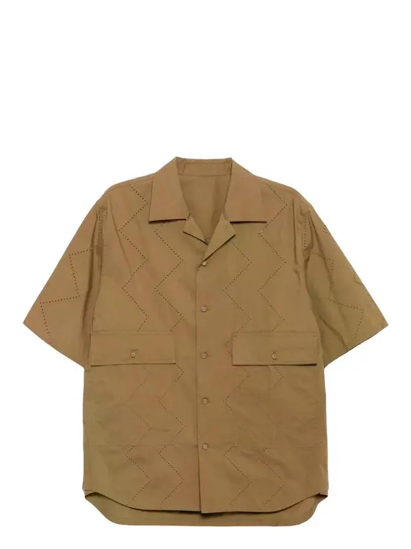CROQUIS Rhombus-details Shirt - Brown