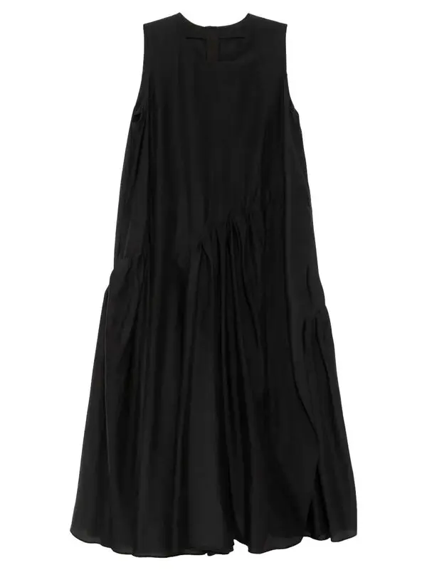 JNBY Pleated Asymmetric-hem Dress - Black