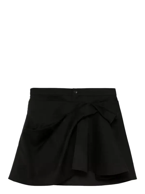 JNBY Gather-detail Mini Skirt - Black