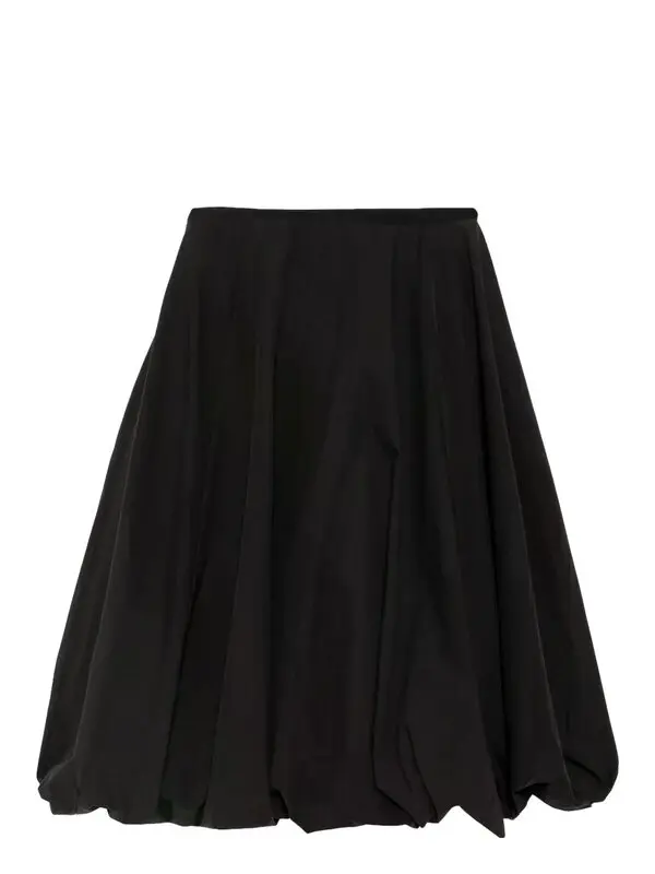 JNBY Pleated Asymmetric-hem Skirt - Black