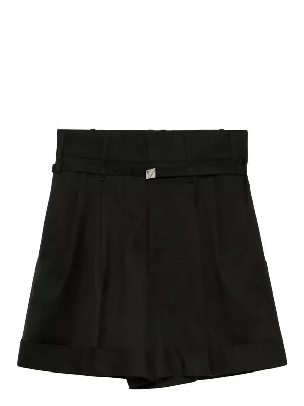 JNBY Wide-leg Belted Shorts - Black