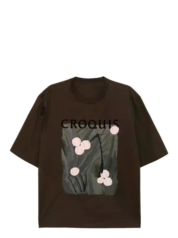 CROQUIS Graphic-print T-shirt - Brown