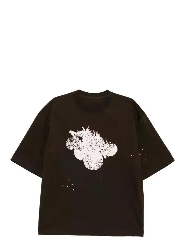 CROQUIS Graphic-print T-shirt - Brown