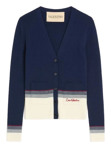 ValentinoGaravani Wool Cardigan - Navy/birch