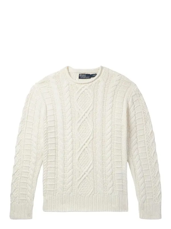 Ralph Lauren Cable-knit Cotton Sweater - White