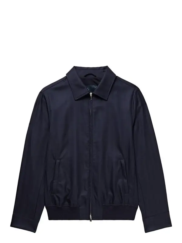 Thom Sweeney Wool Bomber Jacket - Blue