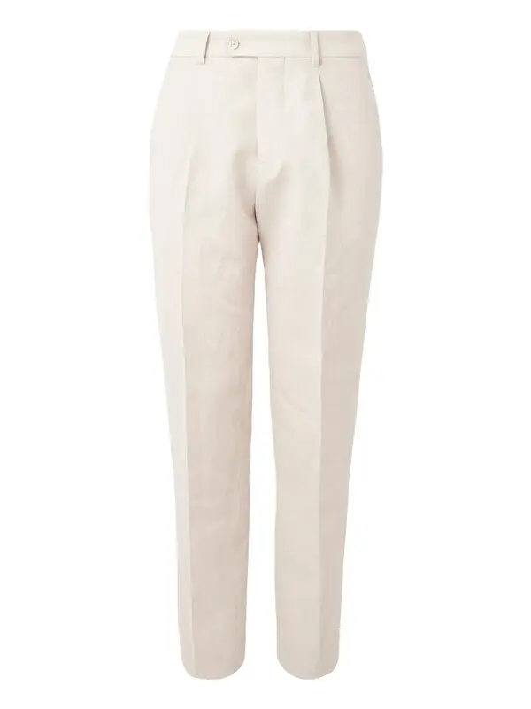 Zegna Slim-fit Straight-leg Suit Trousers - Neutrals