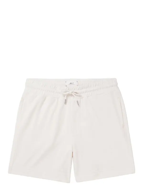 Mr P. Organic Cotton-terry Drawstring Shorts - Neutrals