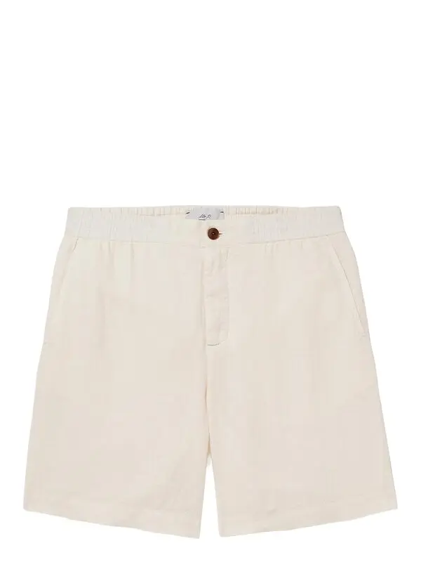 Mr P. Straight-leg Linen Shorts - Neutrals