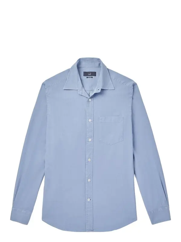 Dunhill Sea Island Cotton-twill Shirt - Blue