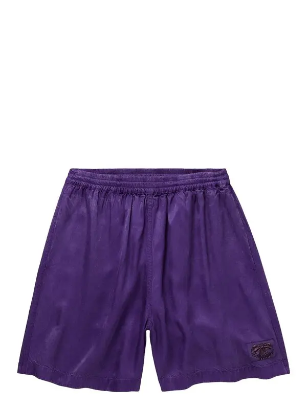 Acne Studios Rudenta Wide-leg Satin-twill Shorts - Purple