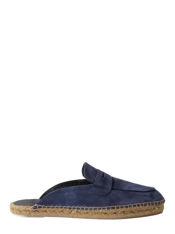 CastaÑer Nando Suede Backless Espadrilles - Blue