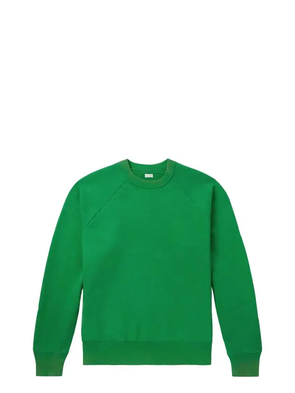 A.PRESSE Cotton-jersey Sweatshirt - Green