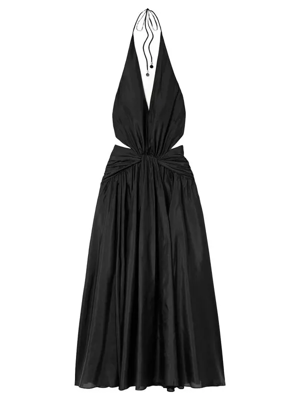 Zimmermann Rhiannon Organic Silk Maxi Dress - Black