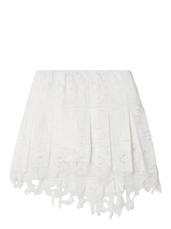 Loewe Broderie Anglaise Mini Skirt - White