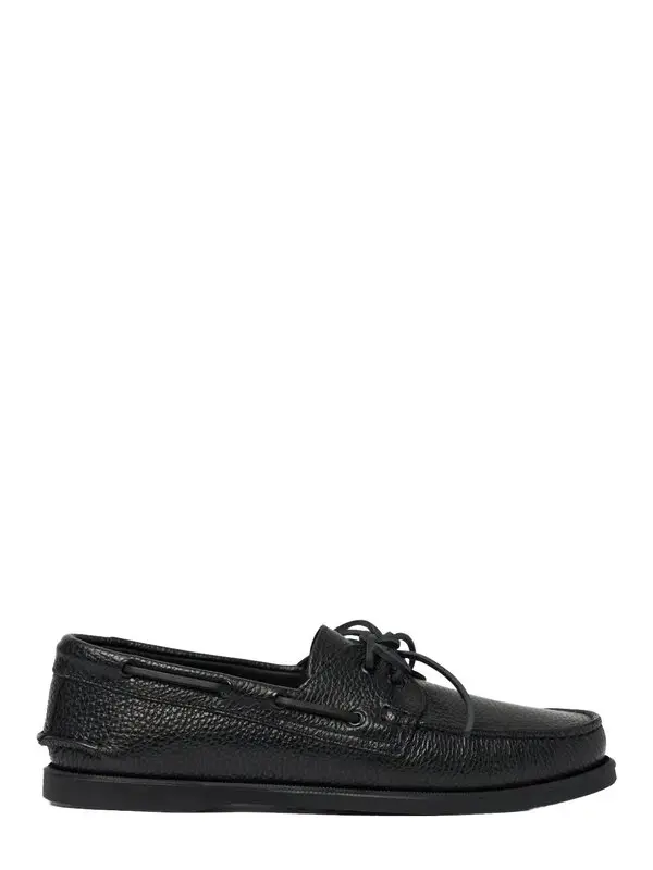 SCAROSSO Morgan Boat Shoes - Black
