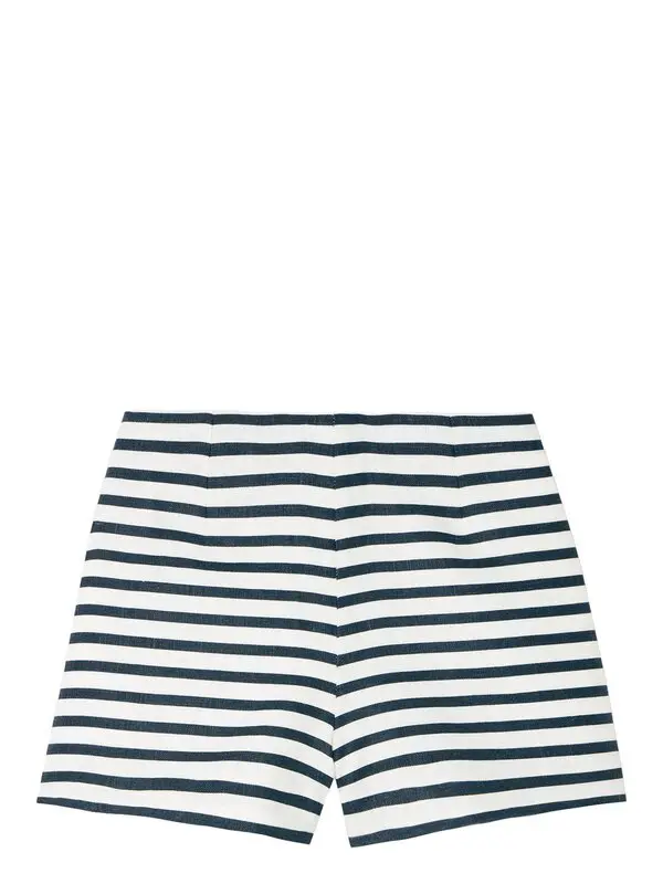 Faithfull The Brand Lila Striped Linen Shorts - Blue