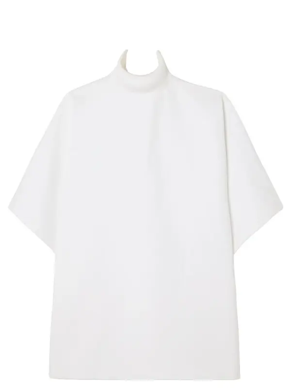 Alaïa Oversized Cotton-ponte Turtleneck Mini Dress - White