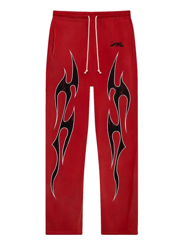 HELLSTAR Halloween Flame Sweatpants - Red