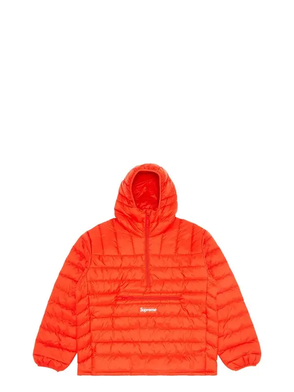Supreme Micro Down Half Zip Hooded Pullover - Orange