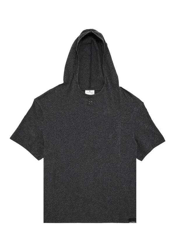 COURREGES Hooded T-shirt - Grey