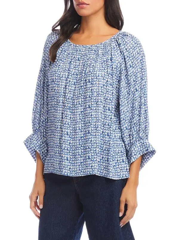 Karen Kane Heart Blouse - Print