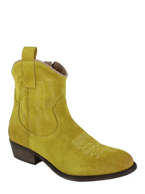 ZIGI ARTISAN Mireya Embossed Western Boots - Green