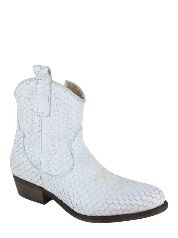 ZIGI ARTISAN Mireya Embossed Western Boots - Light Blue