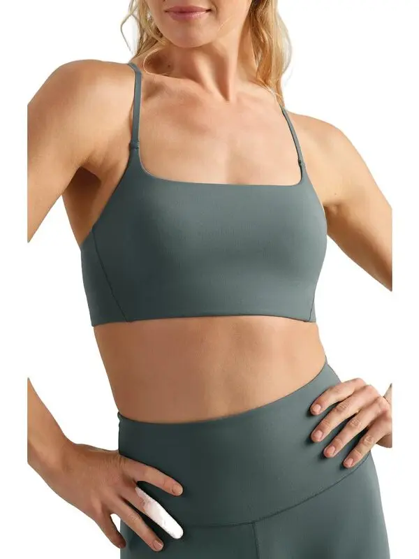 RHONE Revive Cami Bra - Green Smoke