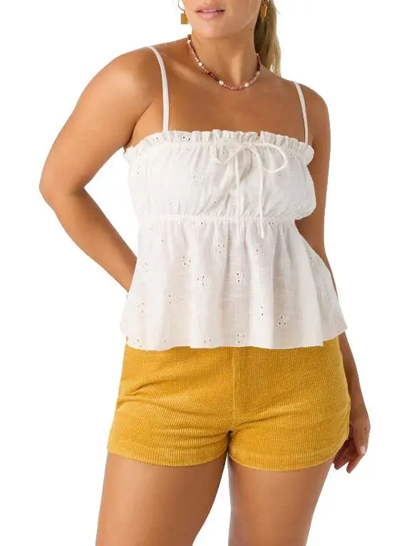 O'Neill Alexia Eyelet Cotton Camisole - White