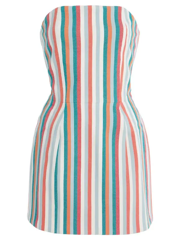 MARRAKSHI LIFE Riviera Striped Cotton Mini Dress - Multi