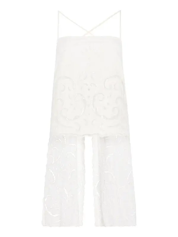 ALL THAT REMAINS Frida Crochet Top - White
