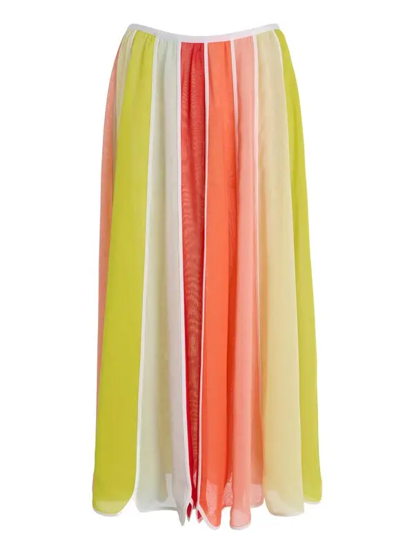 Rosie Assoulin Exclusive Riviera Silk-chiffon Umbrella Midi Skirt - Multi