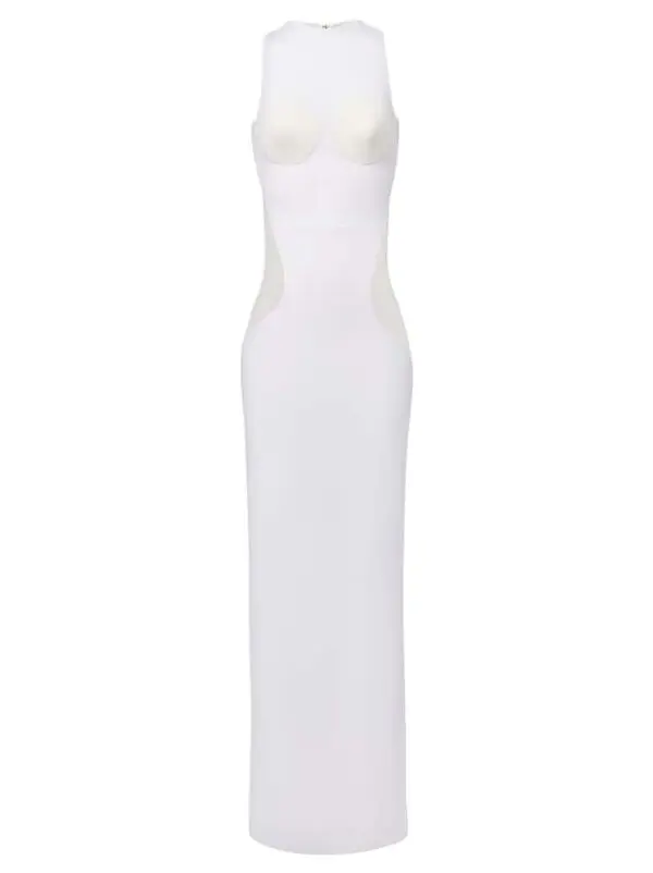 Jean Paul Gaultier Paneled Maxi Dress - White