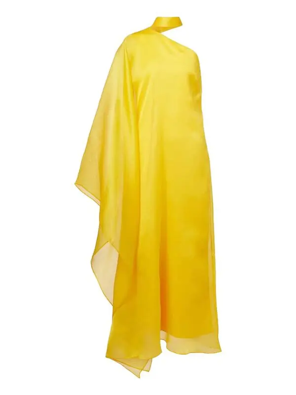 TALLER MARMO Betsy Fantasma Silk Cady Kaftan - Yellow