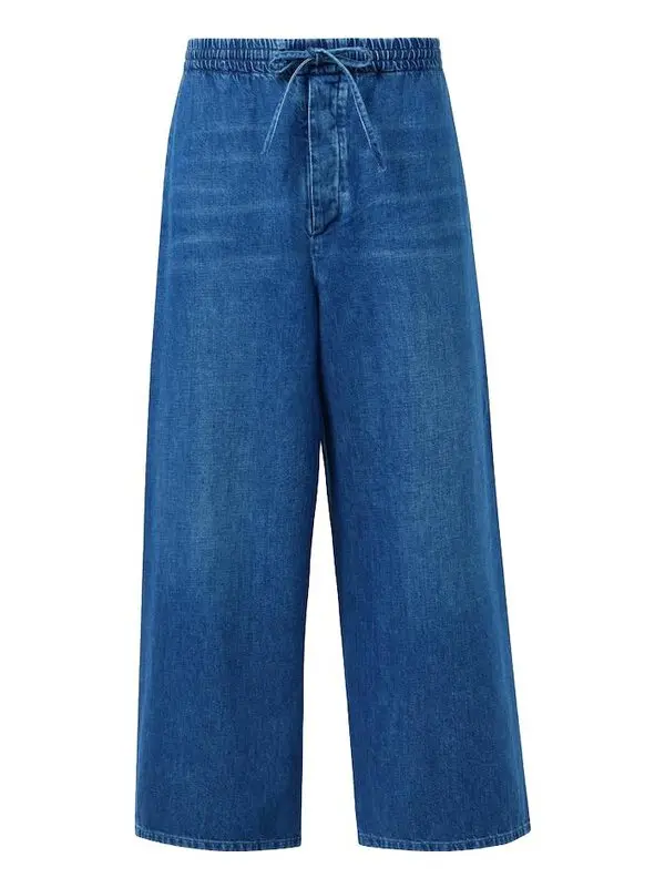 Loewe Paula's Ibiza Cropped Wide-leg Jeans - Blue