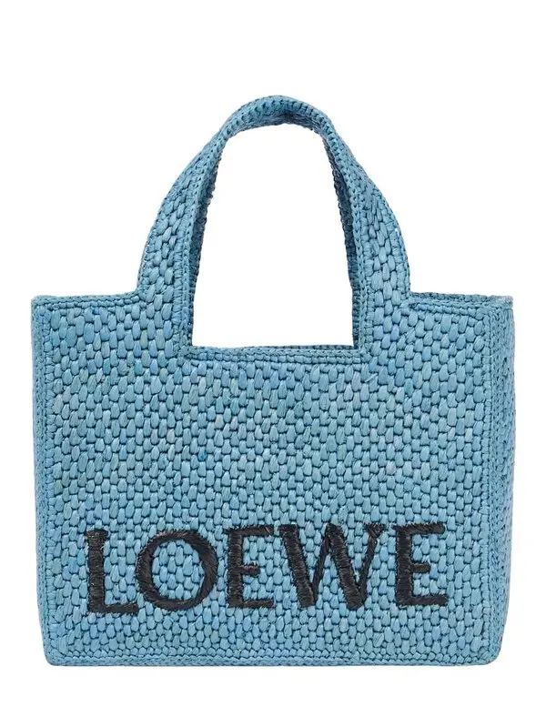 Loewe Paula's Ibiza Small Raffia Tote Bag - Blue