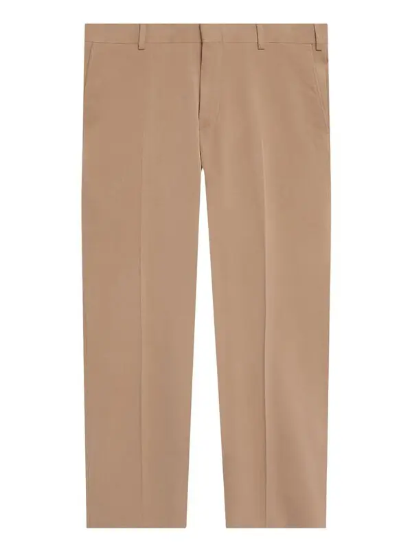 Brioni Journey Silk Flat-front Trousers - Cloud