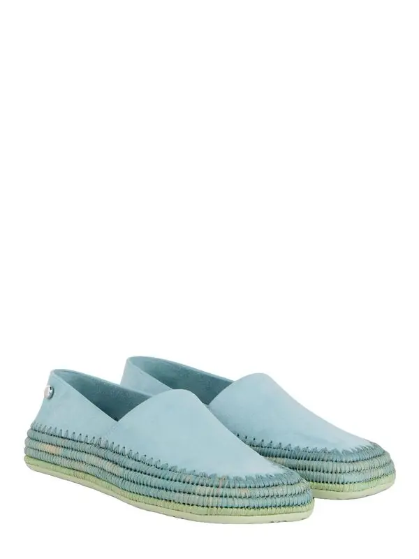 Loewe Paula's Ibiza Rio Suede Slip-on Shoes - Blue