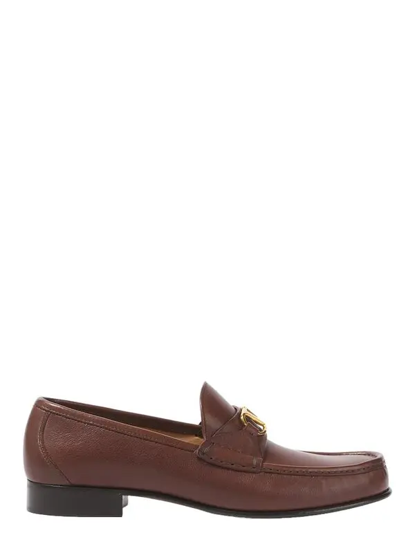 Valentino Garavani Vlogo Signature Leather Loafers - Brown