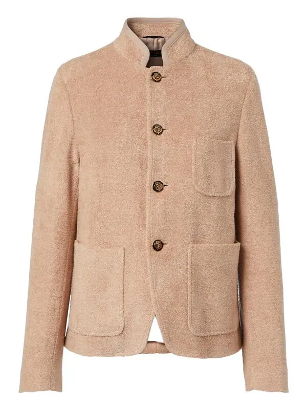 Loro Piana Spagna Mini Linen And Cotton Terry Jacket - Beige