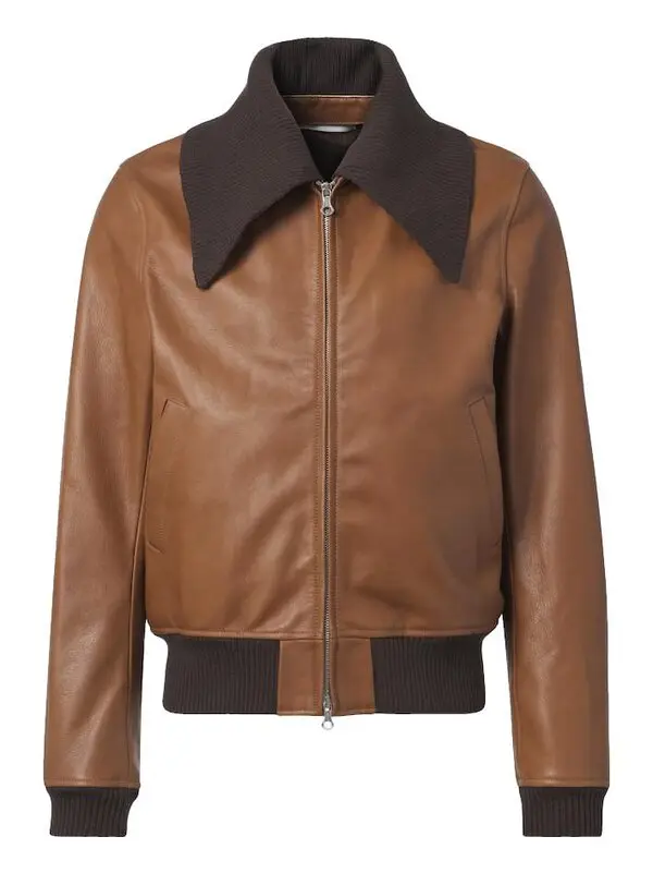Our Legacy Pharos Leather Bomber Jacket - Brown