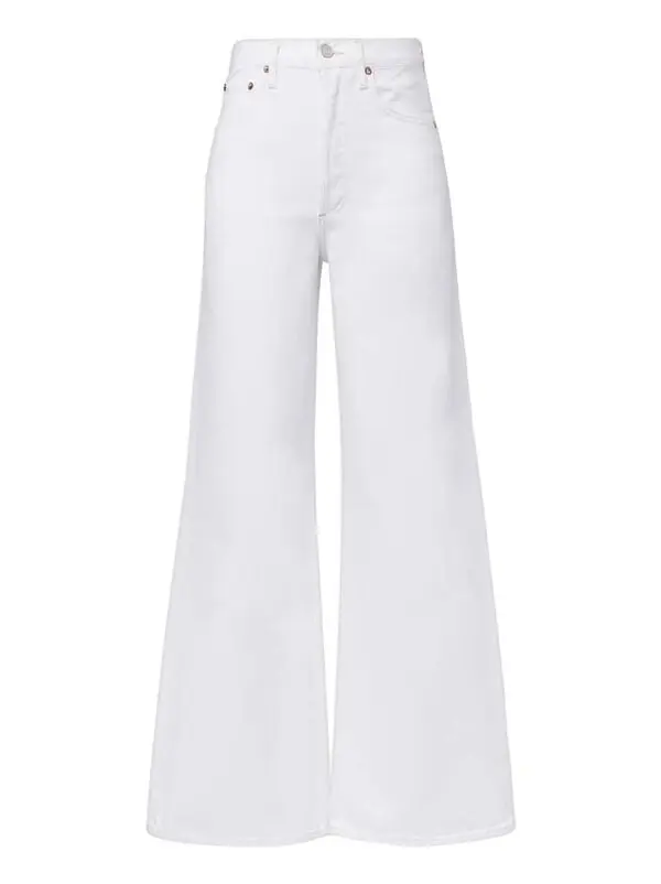 AGOLDE Dame High-rise Wide-leg Jeans - White
