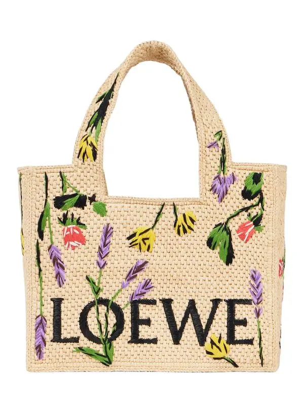 Loewe Paula's Ibiza Small Raffia Tote Bag - Beige